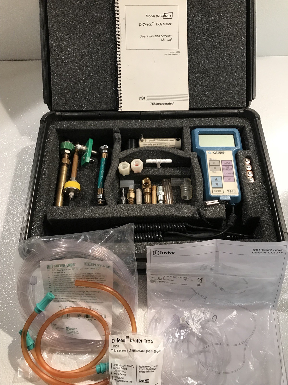 TSI Q-trak Model 8551 IAQ Indoor Air Quality Monitor Co Co2 Humidity ...