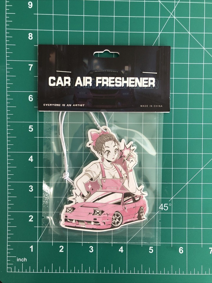 NEW JDM Air Freshener - PINK S13 240sx Anime Girl Drift Car Air ...