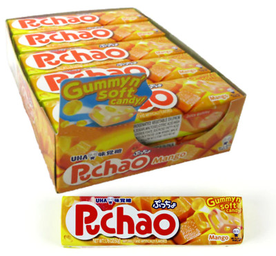 Uha Puccho Puchao Japanese Chewy Candy Stick, 10 packs Mango Flavor 50g ...