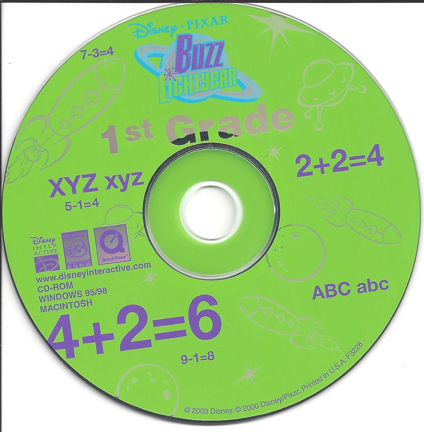 Disney Pixar Learning Buzz Lightyear 1st Grade Ages 5-7 Educational PC ...