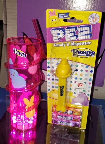 Easter Peeps Cup Straw Light Up Pez New Lot | eBay