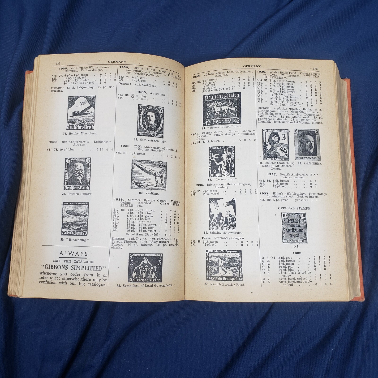 1938 Stanley Gibbons Simplified Stamp Catalogue Book (sixth edition) | eBay