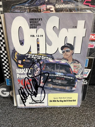 SIGNED 2/1995 OnSat TV Magazine Dale Earnhardt Sr Nascar | eBay