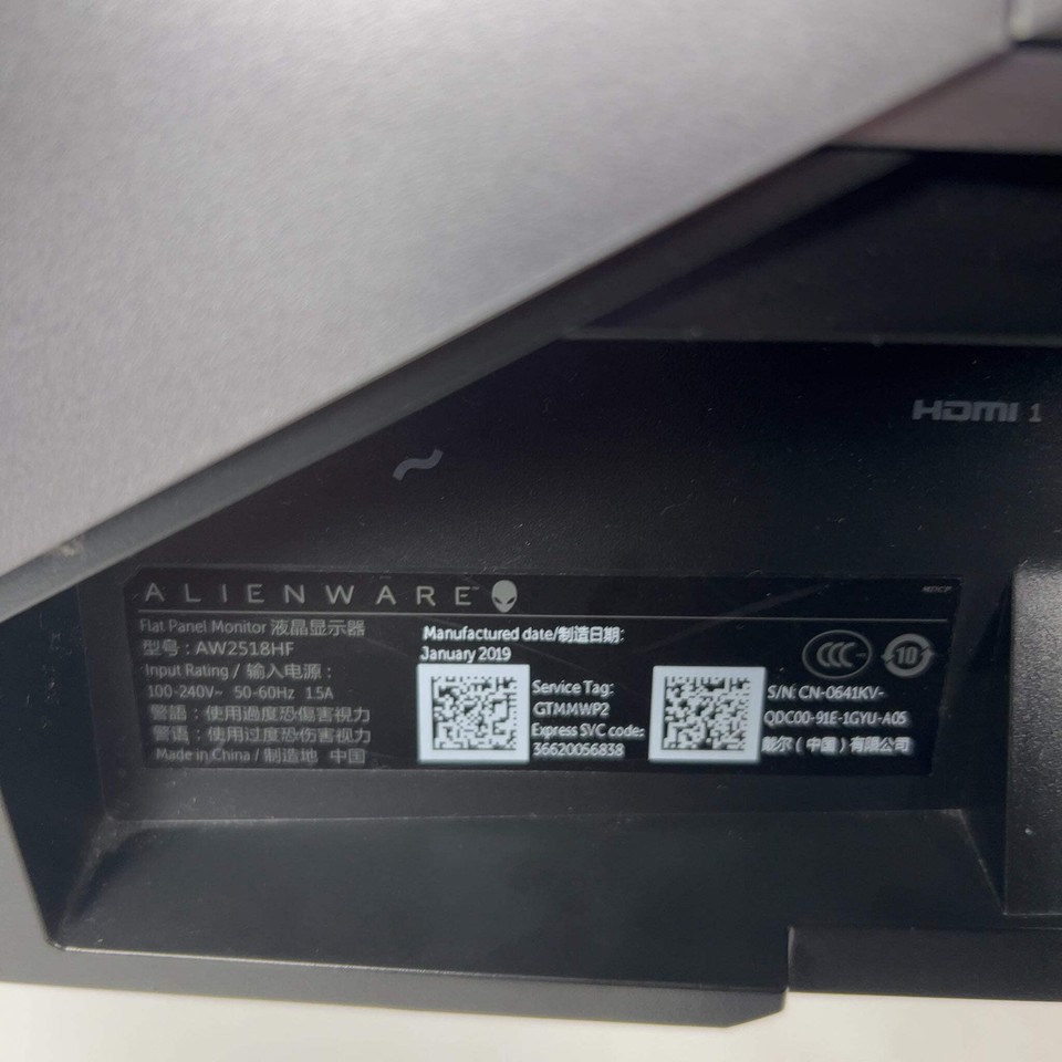 Alienware 25" aw2518hf FHD LCD 240Hz Gaming Monitor | eBay