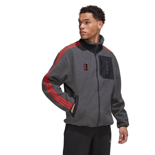 Adidas Bayern Munich 2000/23 Life Jacket Soccer Zip Up Fleece Mens Gray ...