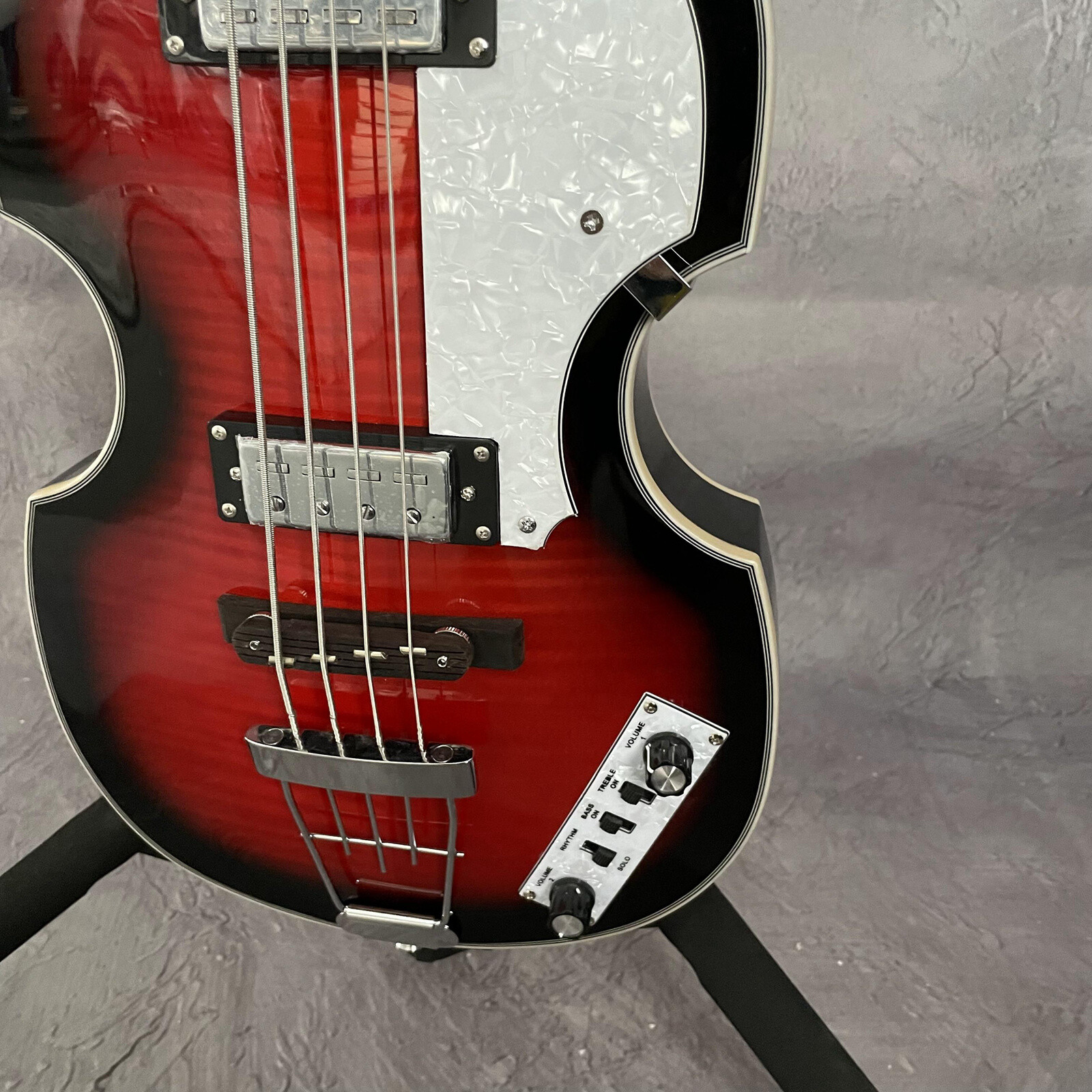 Hofner Lgnition 4 Strings Electric Bass Hollow Body Red Burst Maple ...