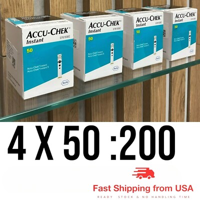 200 Accu-Chek Instant Test Strips ,From USA Exp:10/2026-NO IMPORT FEE ...