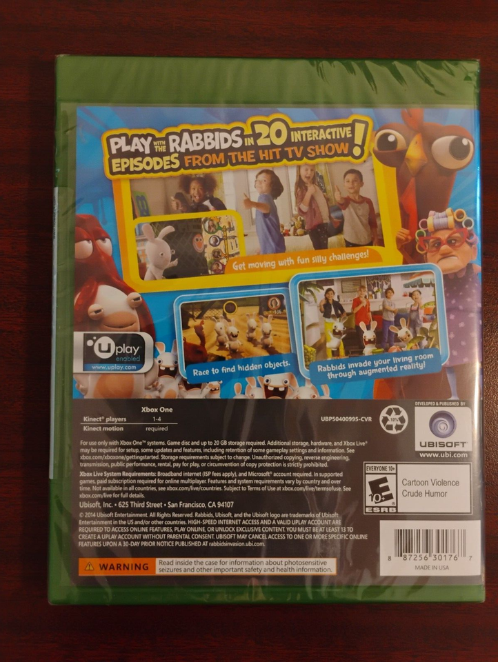 Rabbids Invasion for Microsoft Xbox One Brand New Factory Sealed ...