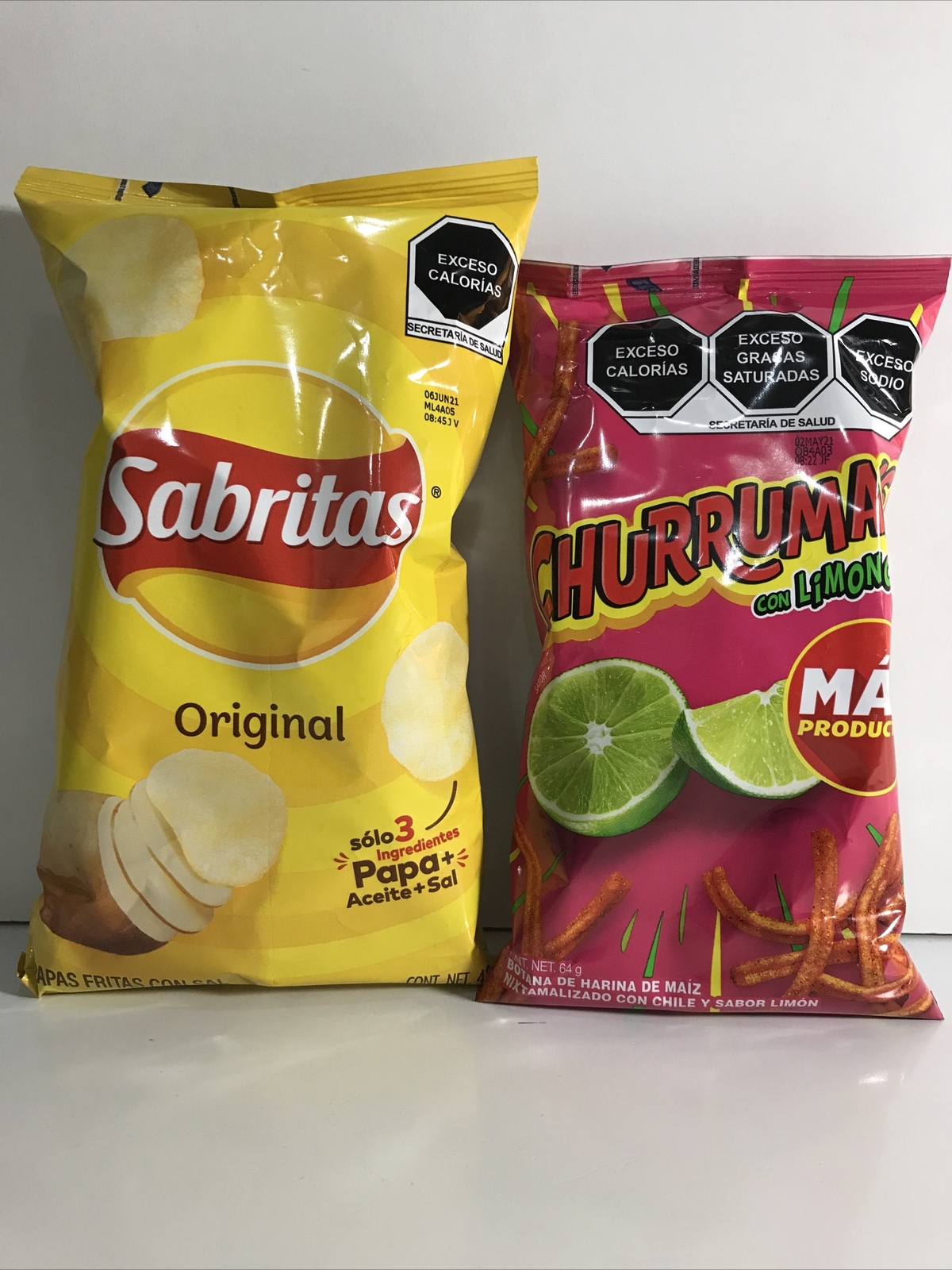 6-Pk Sabritas Original Y Churromais Original Sabritas & Churrumais ...