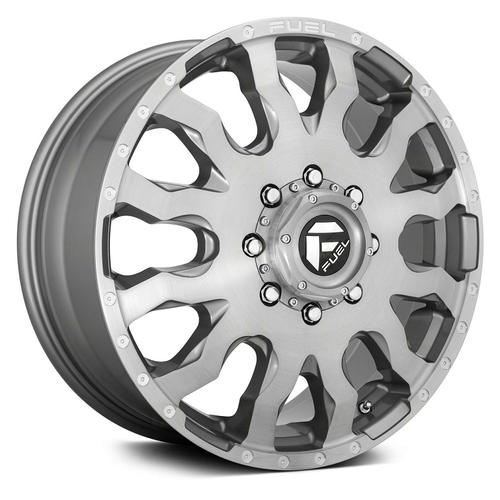 FUEL Blitz D693 Dually Front 20X8.25 8X165.1 Offset 105 Platinum ...