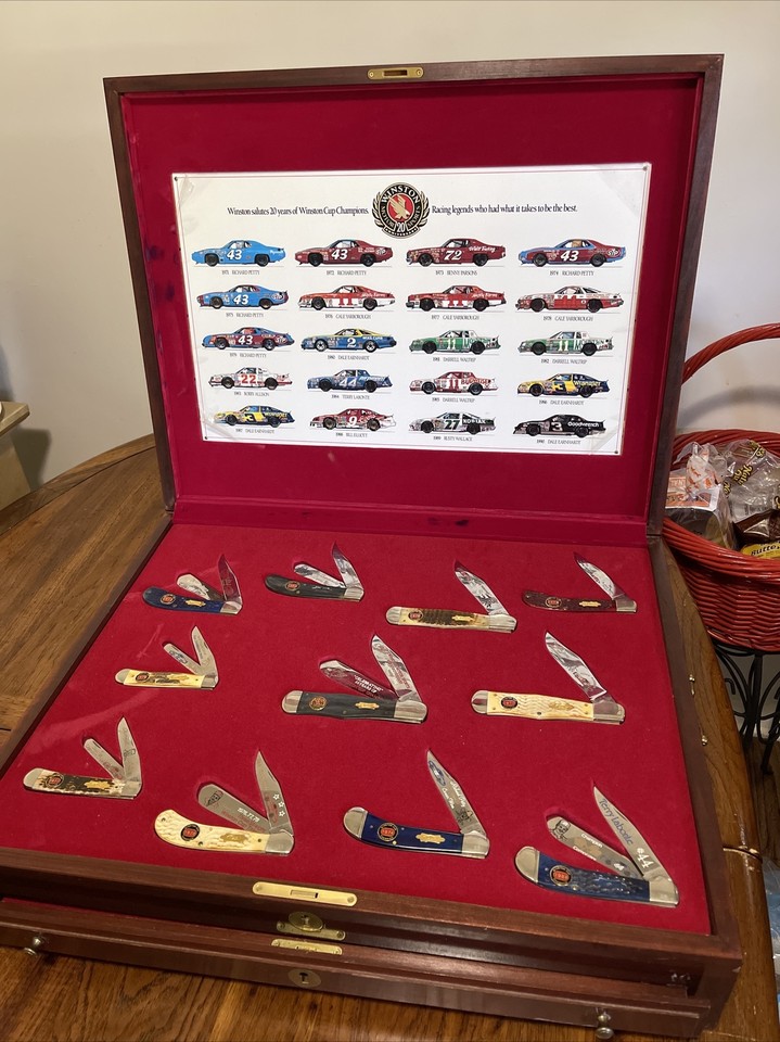 NASCAR WINSTON MOTOR SPORTS 20TH ANNIVERSARY CASE XX KNIFE SET case ...