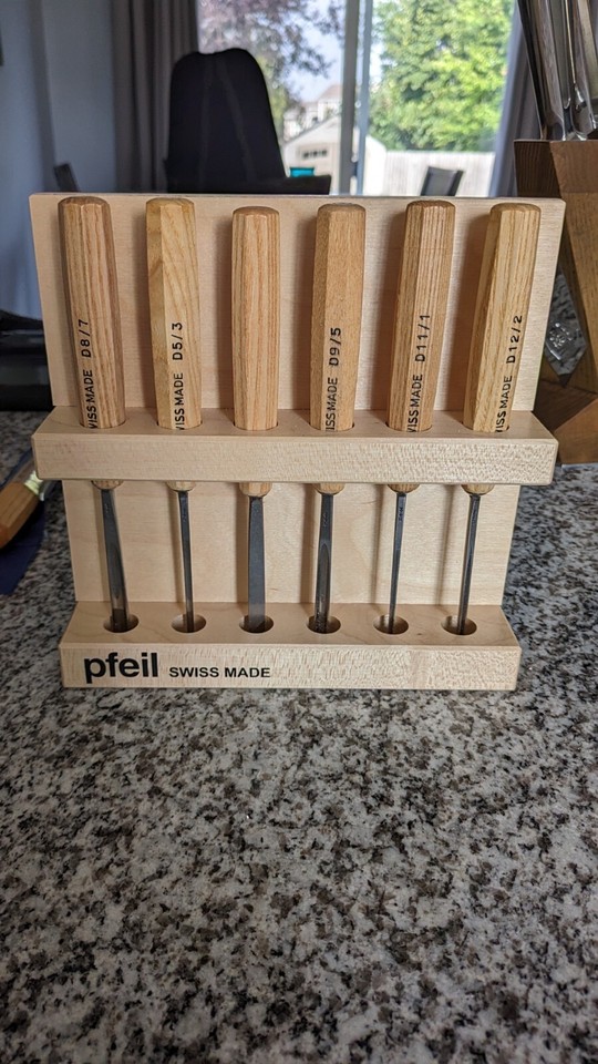 6 Piece Set Pfeil Swiss Wood Carving Tools Chisels Gouges - New | eBay