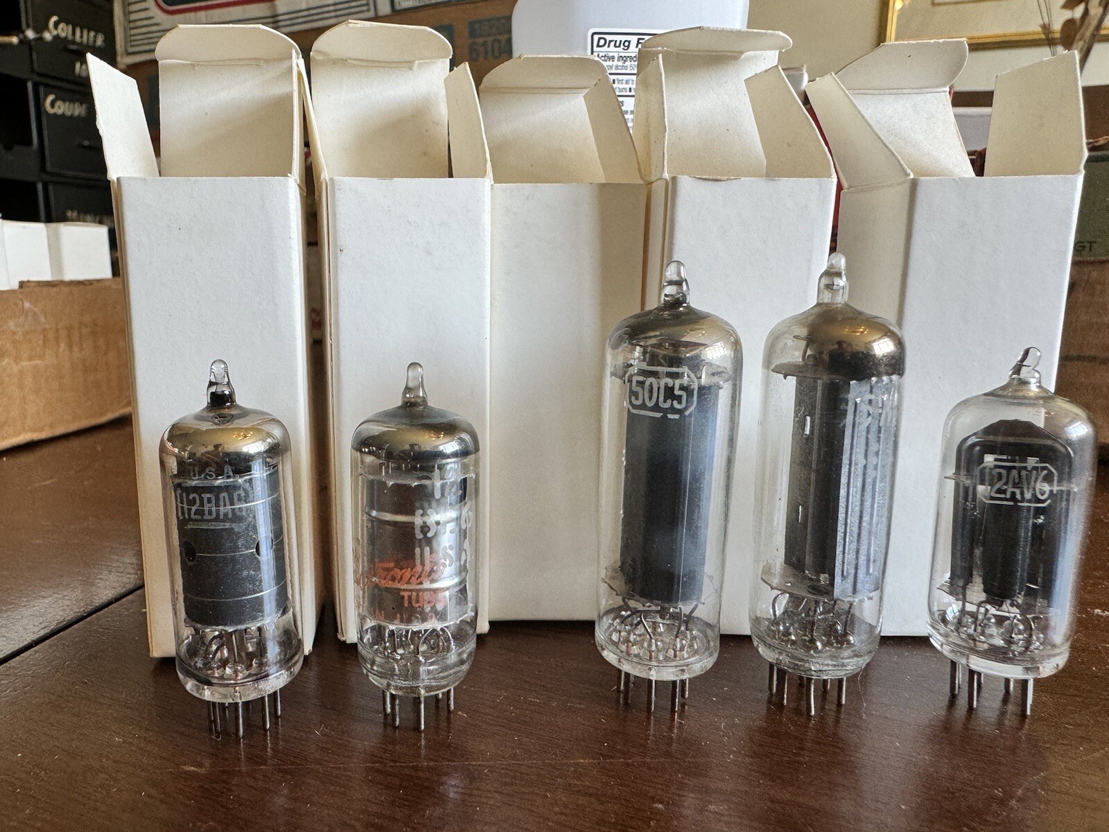 Classic Radio Tube Set Of 5 - 12AV6, 12BA6, 12BE6, 35W4, 50C5 Strong ...