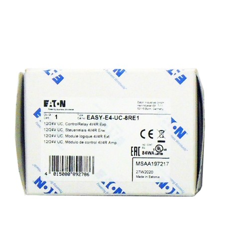 New In Box EATON EASY-E4-UC-8RE1 12/24v CONTROL/RELAY One Year Warranty ...