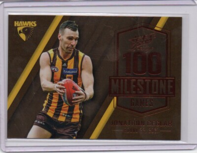 2022 AFL SELECT PRESTIGE MILESTONE JONATHAN CEGLAR HAWTHORN HAWKS 098/ ...