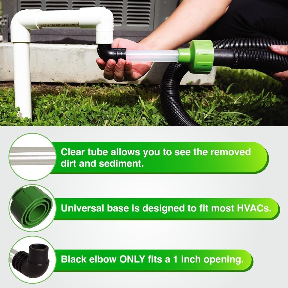 AC Drain Line Cleaner Adapter – Quickly Unclog Your HVAC Condensate ...