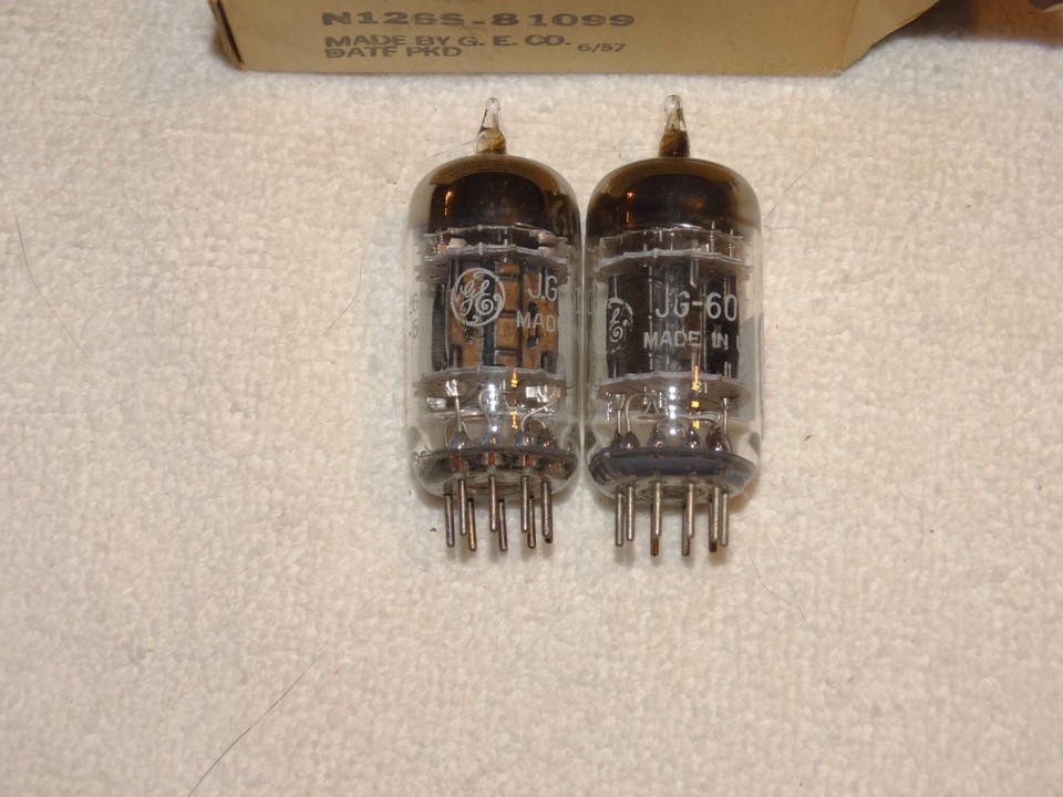 2 x JG-6072 (12AY7)G.E. Tubes*Black Plates*3-Mica*Super Strong Matched ...