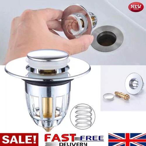 Universal Bathroom Sink Stopper Drain Filter Wash Basin Core Bounce ...