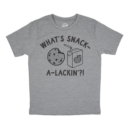 Youth Whats Snack A Lackin T Shirt Funny Snacktime Treat Tee for Kids ...