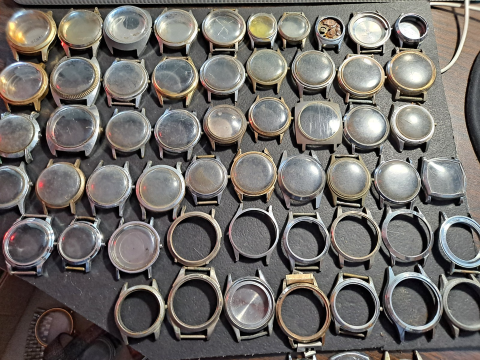 Big Junk Lot VINTAGE WATCH Case Parts For Projects Repairs As Shown 1 ...