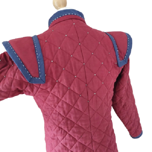Aketon Jacket Larp Thick Padded Medieval Gambeson Protective Coat Armor ...