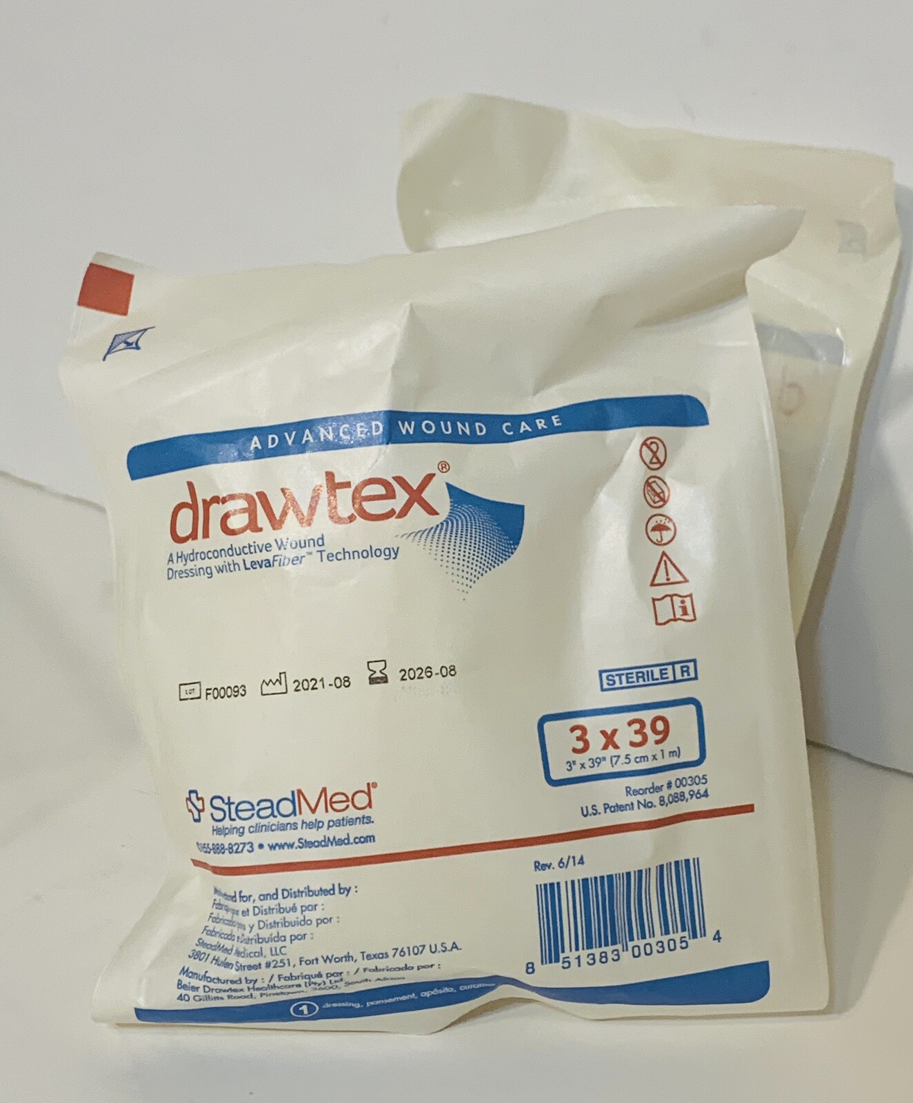 1 EA Drawtex Hydroconductive Wound Dressing, 3" x 39" 00305 ~ 1 ROLL ...