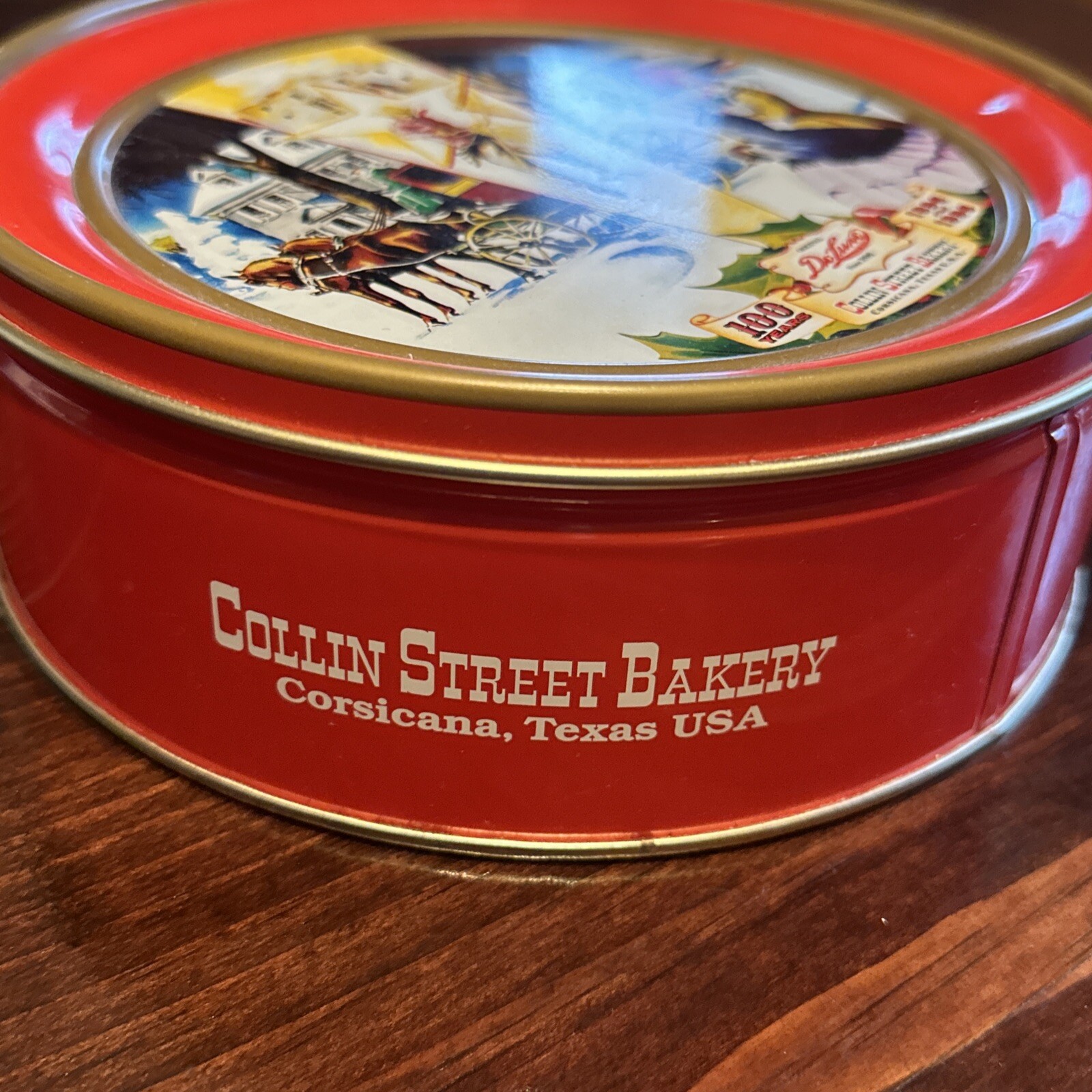 Collin Street Bakery Vintage Original DeLuxe FruitCake Christmas 7 ...