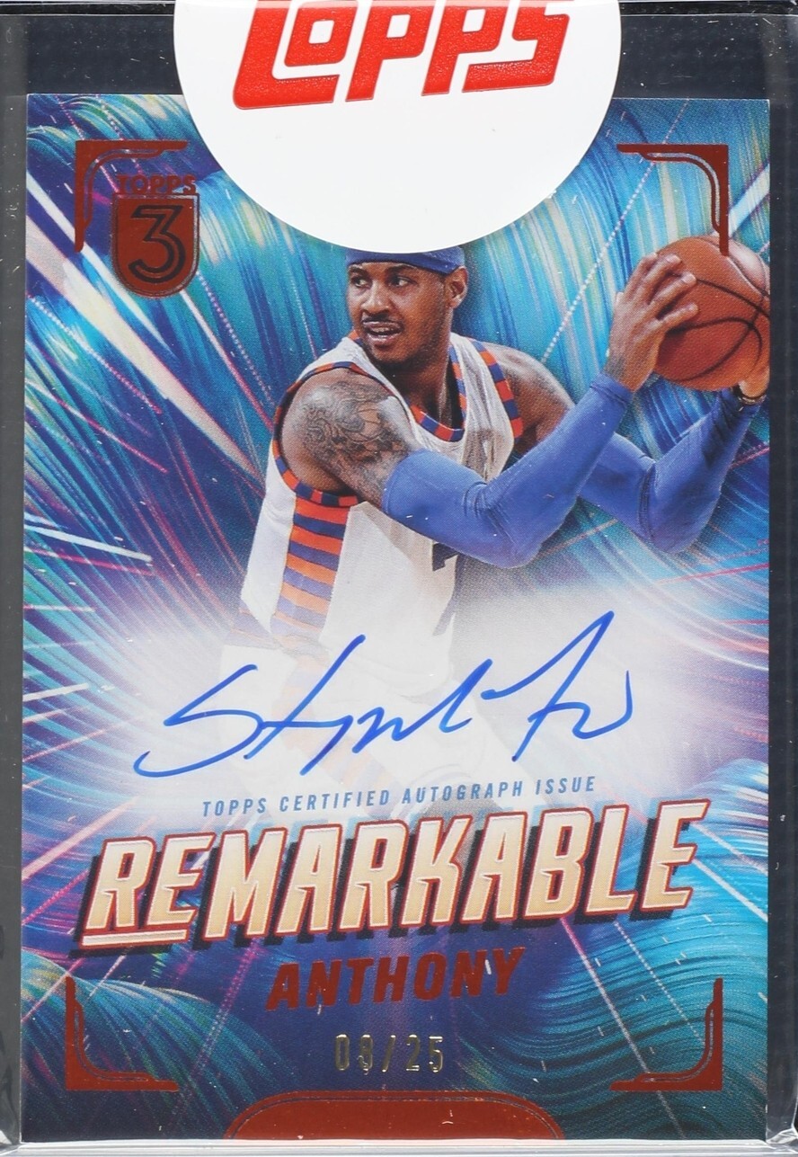 2023-24 Topps Three - Re-Markable Carmelo Anthony #RM-CA Bronze /25 (AU ...