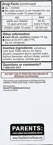 Major Robafen DM Cough & Chest Congestion 8 Fl oz each (3 Pack)-Exp ...