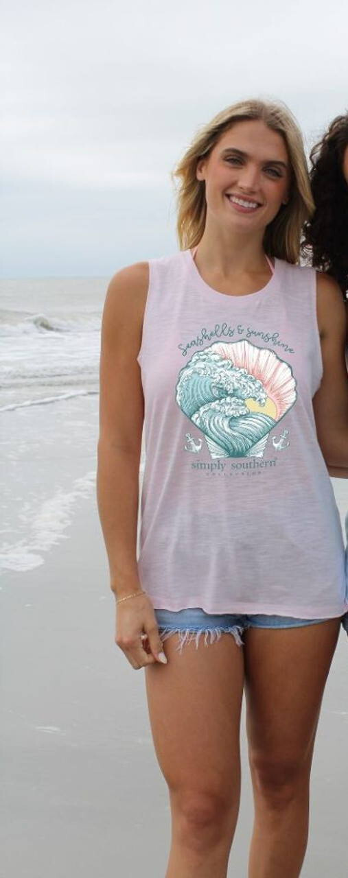 Simply Southern Seashells & Sunshine Tank Size XL New with tags | eBay
