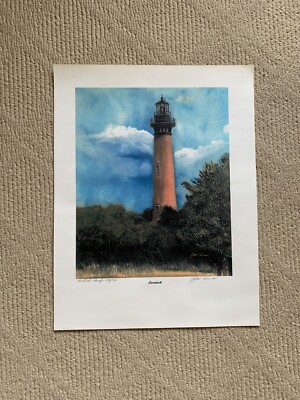 John Evers North Carolina Currituck Beach Lighthouse Painting Print #24/100 | eBay
