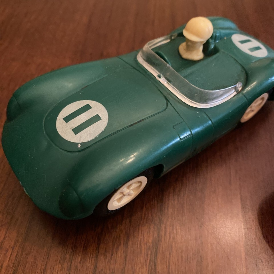 Vintage MARX Toys Slot Race Car 1/32 - RED #11 + GREEN Racing Both | eBay