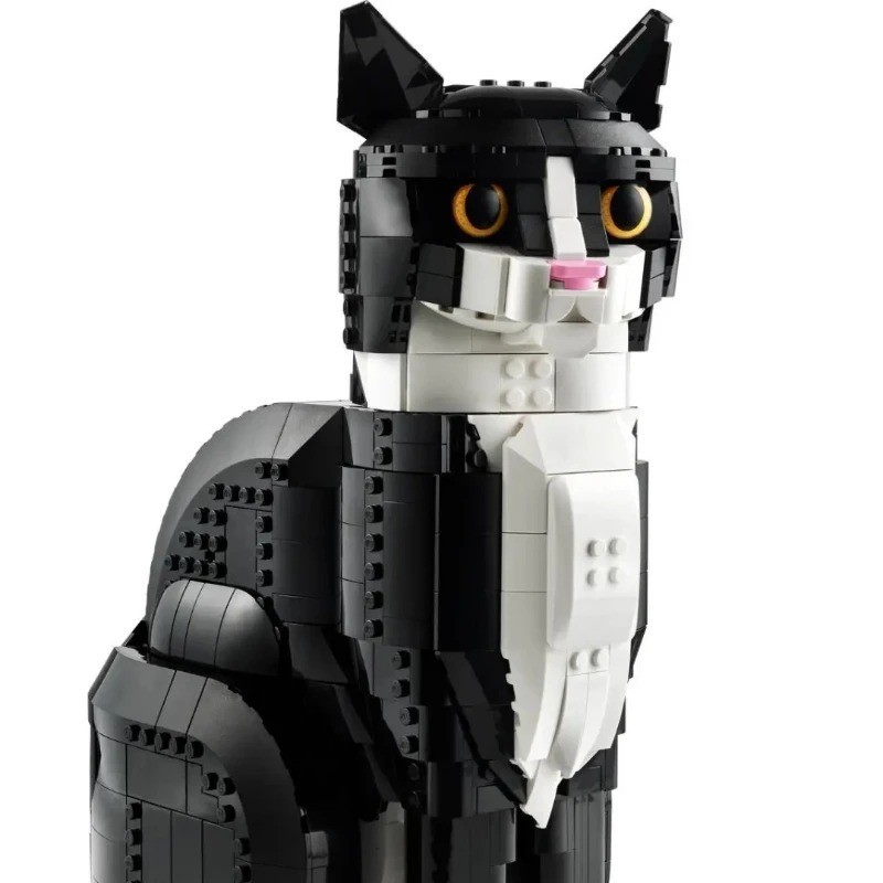 Ideas Tuxedo Cat Building Blocks Set MOC Assembly Bricks Gift For ...