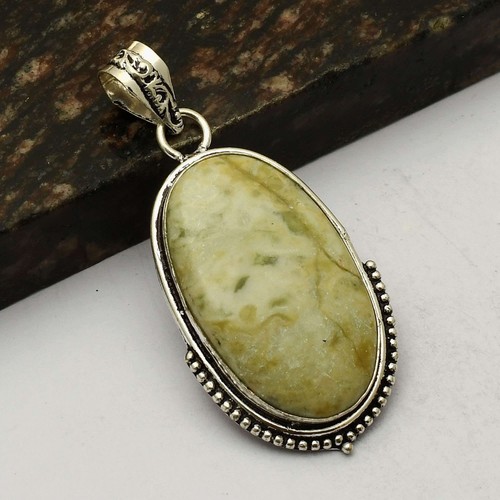 Larsonite Jasper Gemstone Handmade Pendant Jewelry Gift For Women 2.4 ...