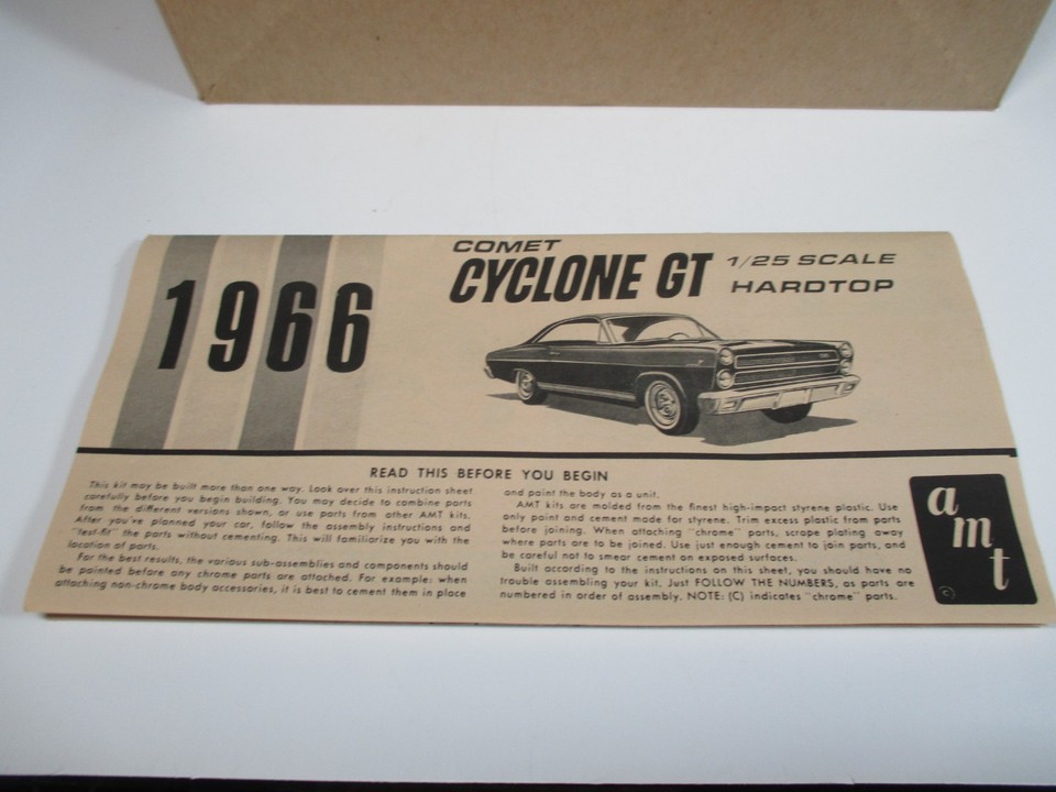 1966 Cyclone Kit 1/25 AMT UNBUILT | eBay