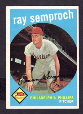 1959 TOPPS RAY SEMPROCH CARD NO:197 B NEAR MINT CONDITION | eBay