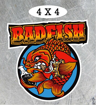 SUBLIME BADFISH DECAL STICKER 4"H x 4" W LAMINATED | eBay
