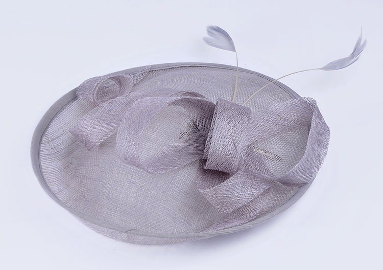 Women Wedding Party Hat Retro Feather Tulle Formal Party Hats Cambric ...