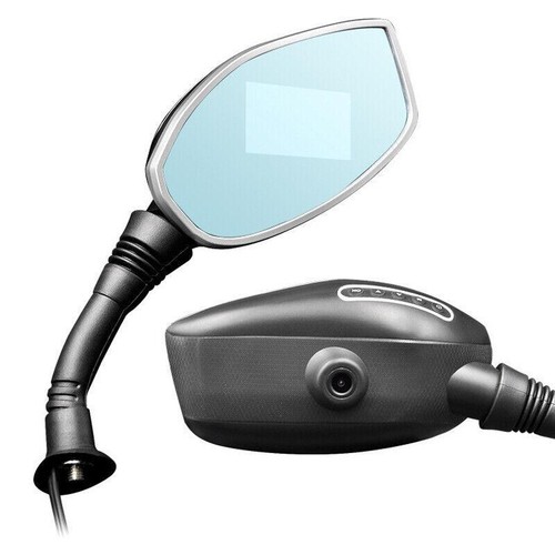 Motorcycle Rear View Mirror Front/Rear Dual-lens Hidden Camera Driving ...