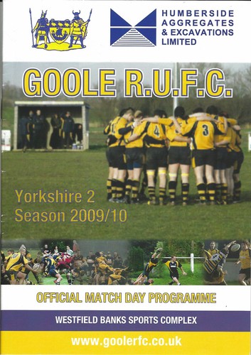 Goole Rugby Club ( RFC ) 2009 - 2010 generic season programme | eBay