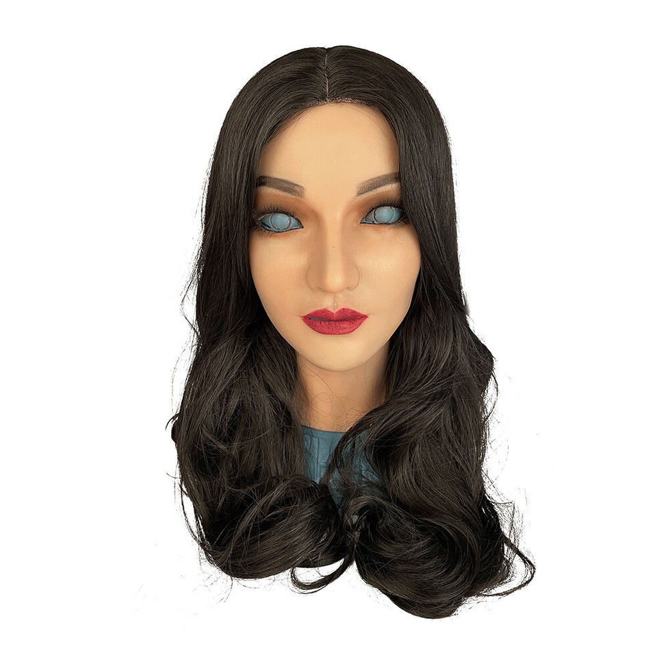 Realistic Silicone Female Head Mask Crossdresser Face Mask For women ...