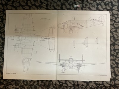 LOCKHEED HUDSON Plans , BOARDED , RARE GENUINE FROM 1943 USAF RAF ...