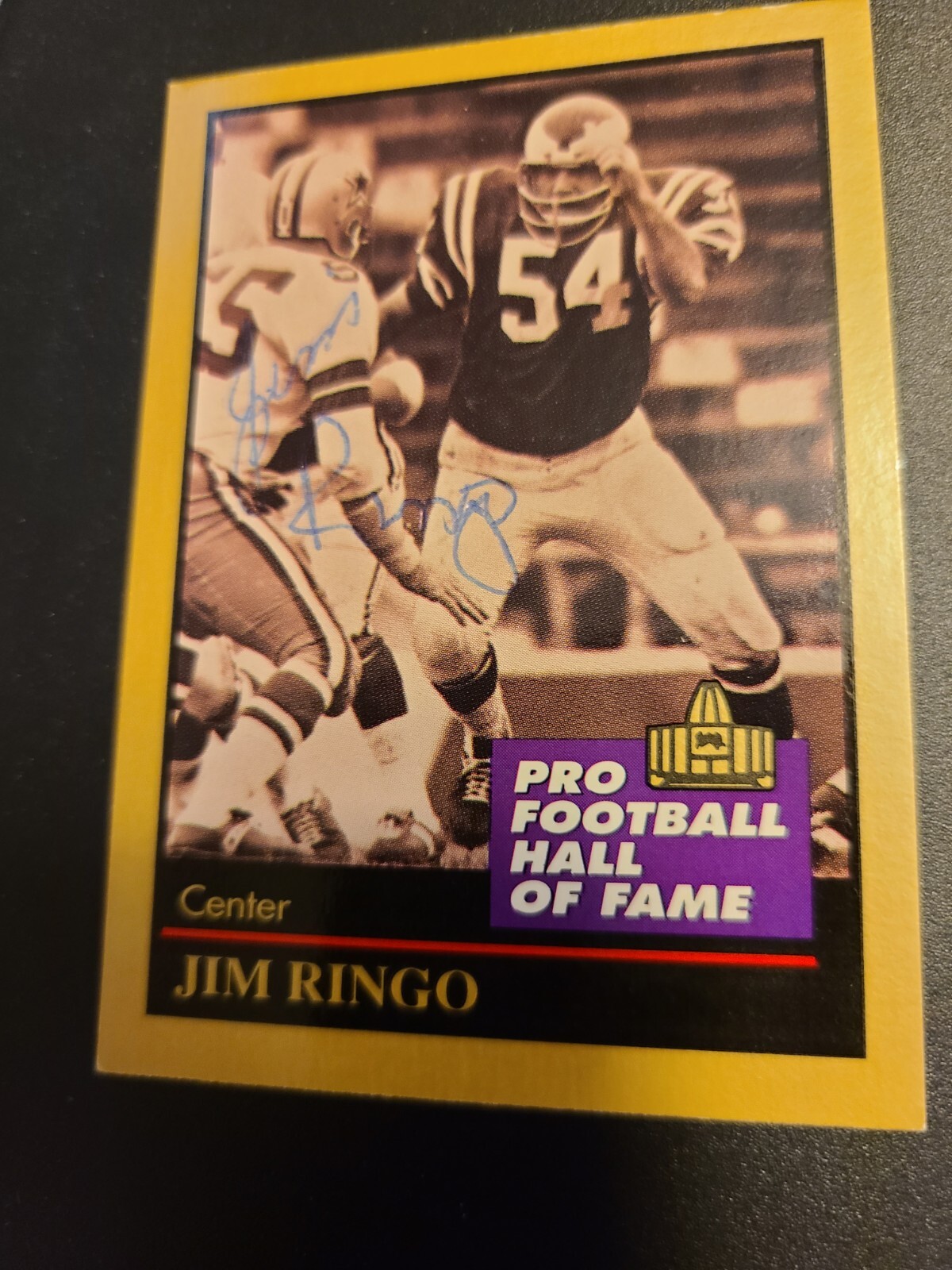 Rare Jim Ringo Signed Card Green Bay Packers Lombardi Years | eBay