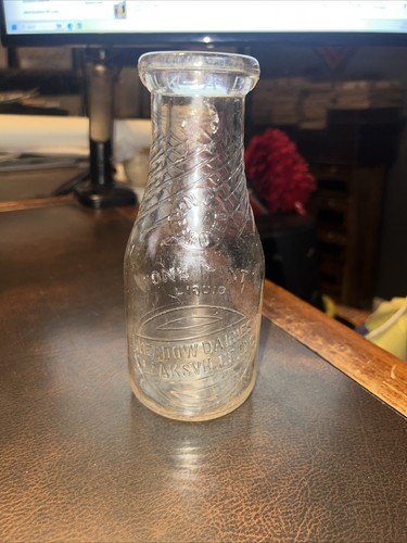Vtg HTF Pint Milk Dairy Btl Meadow Dairies Leaksville NC | eBay