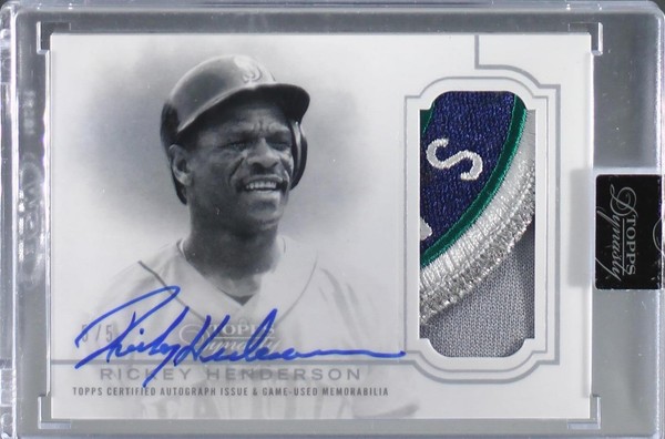 2020 Topps Dynasty - Autograph Patches Silver #DAP-RH1 Rickey Henderson ...