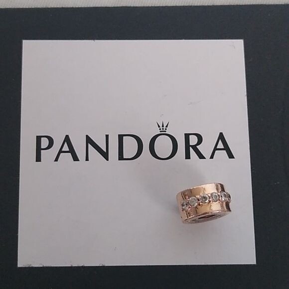 Authentic Pandora Rose Sparkling Row Spacer Clip Charm 781972CZ | eBay
