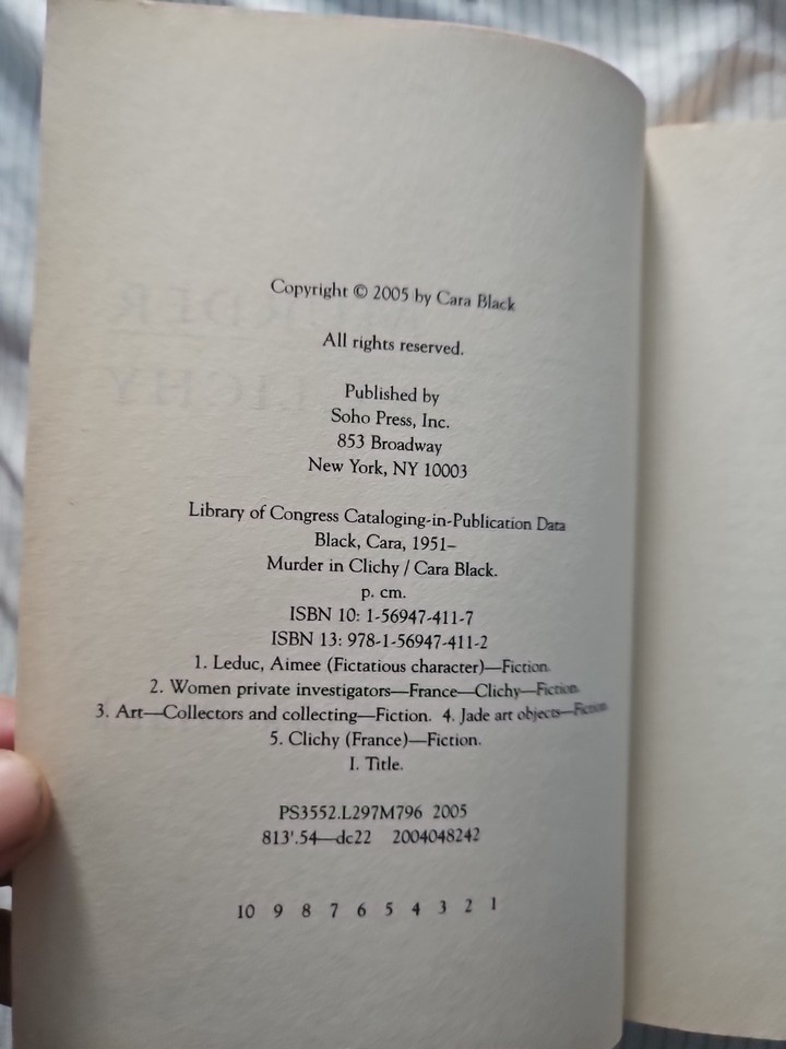 Cara Black lot 4 pb books Aimee Leduc Soho Crime Very Good 1st Editions ...