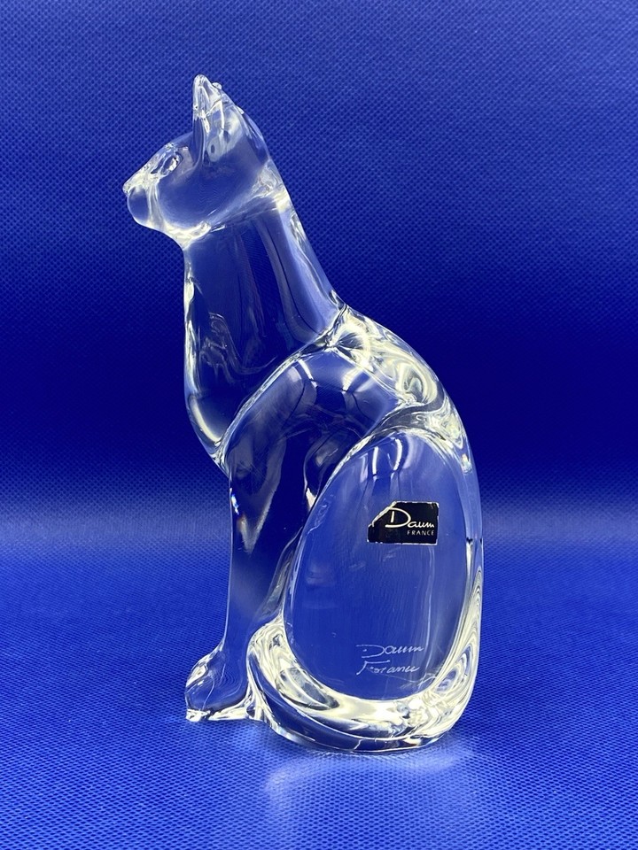 Figurine Chat Bastet Cristal Daum Nancy Vintage H16cm Idée Cadeau | eBay UK