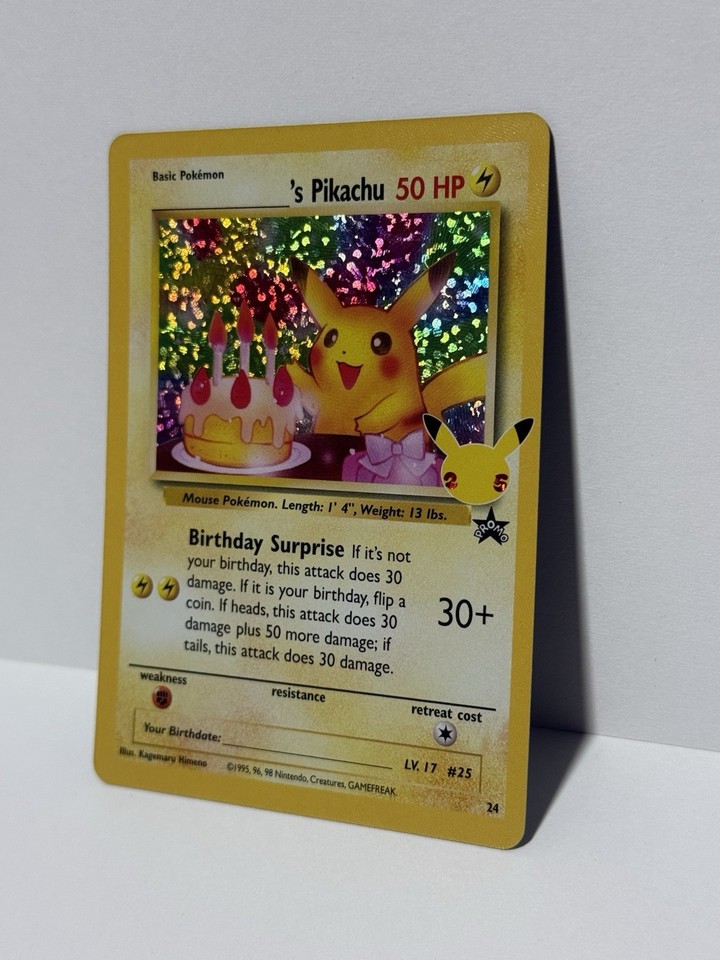 Pokémon TCG Birthday Pikachu Holo #24 25th Anniversary Celebrations | eBay