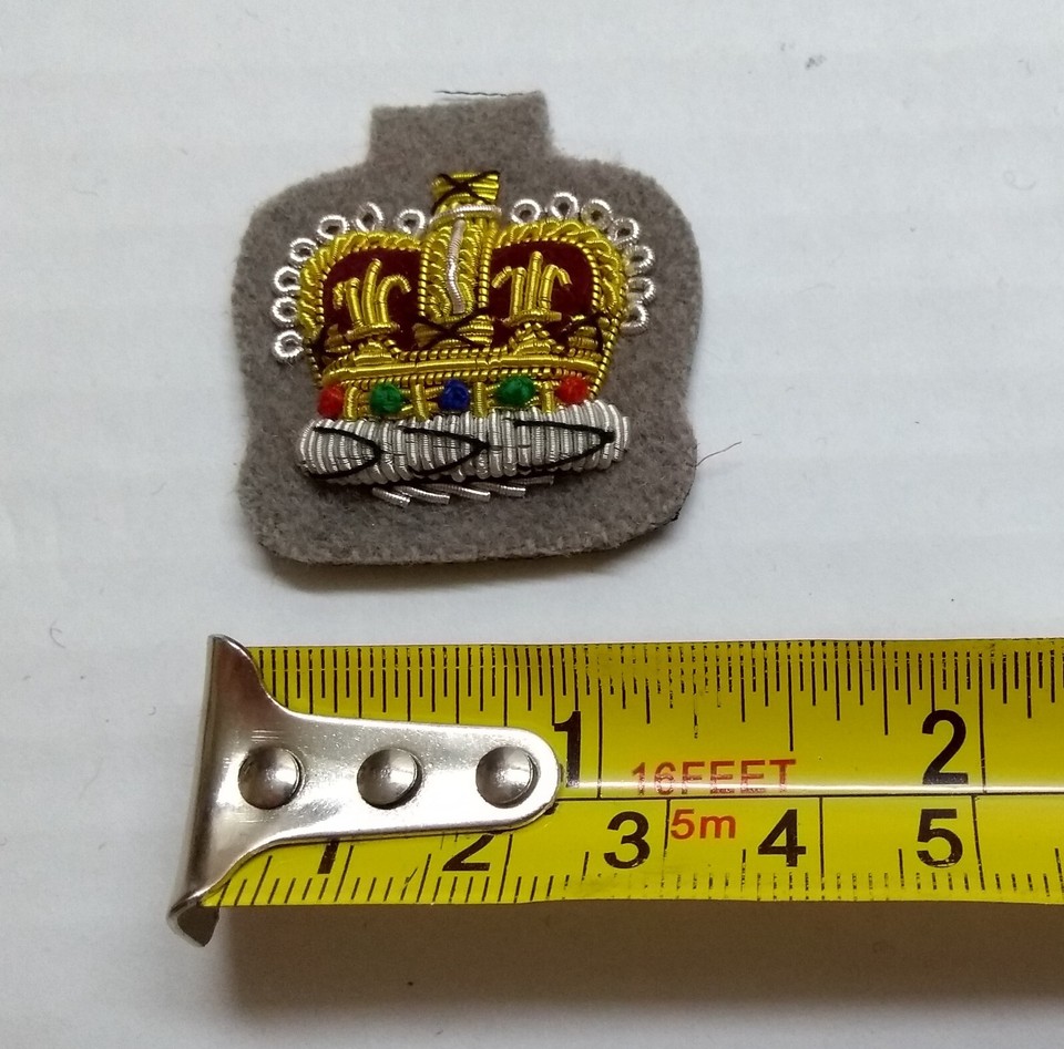 Staff Sergeant Crown No1 SSGT Grey British Army Hand Embroidered Arm ...